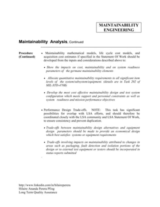 Maintainability engineering | PDF