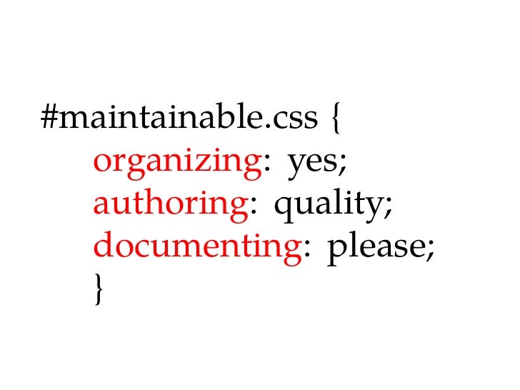 Maintainable Css