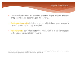 Maintainance and follow up of | PPTX