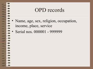 Maintainance of medical records in major hospitals | PPT