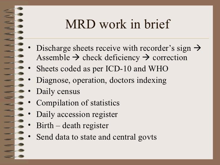 Maintainance of medical records in major hospitals