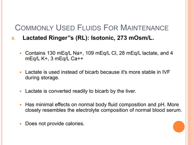 Maintainance & replacement fluid therapy pediatrics AG | PPTX