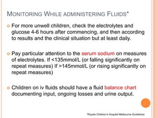 Maintainance & replacement fluid therapy pediatrics AG | PPTX