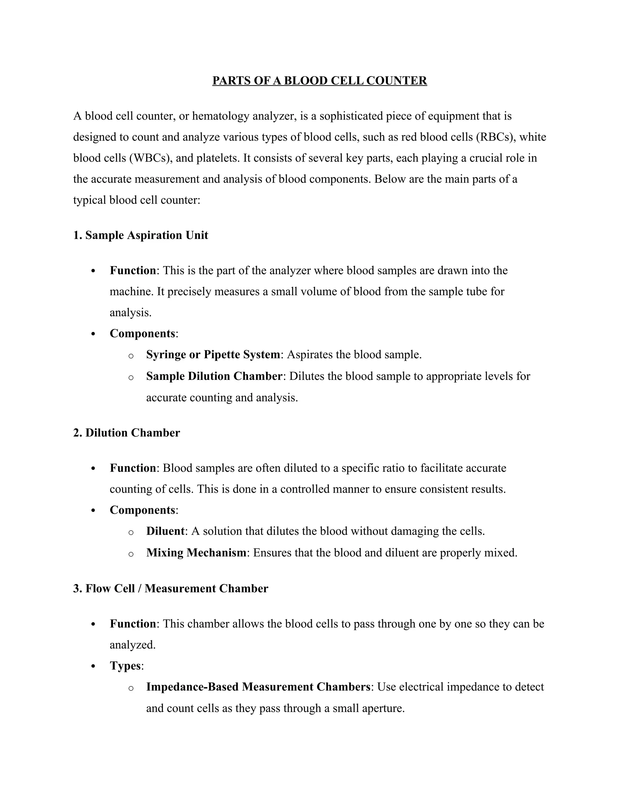 MAINTAIN BLOOD CELL COUNTERS - Laboratory equipment.docx