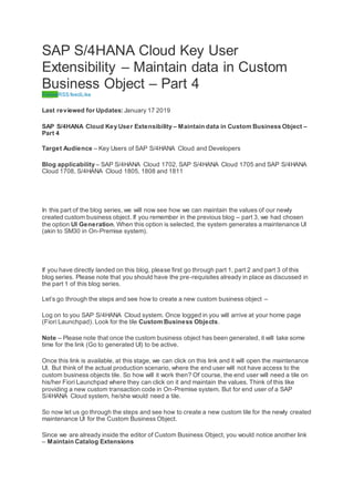 Maintain data in custom business object | DOCX