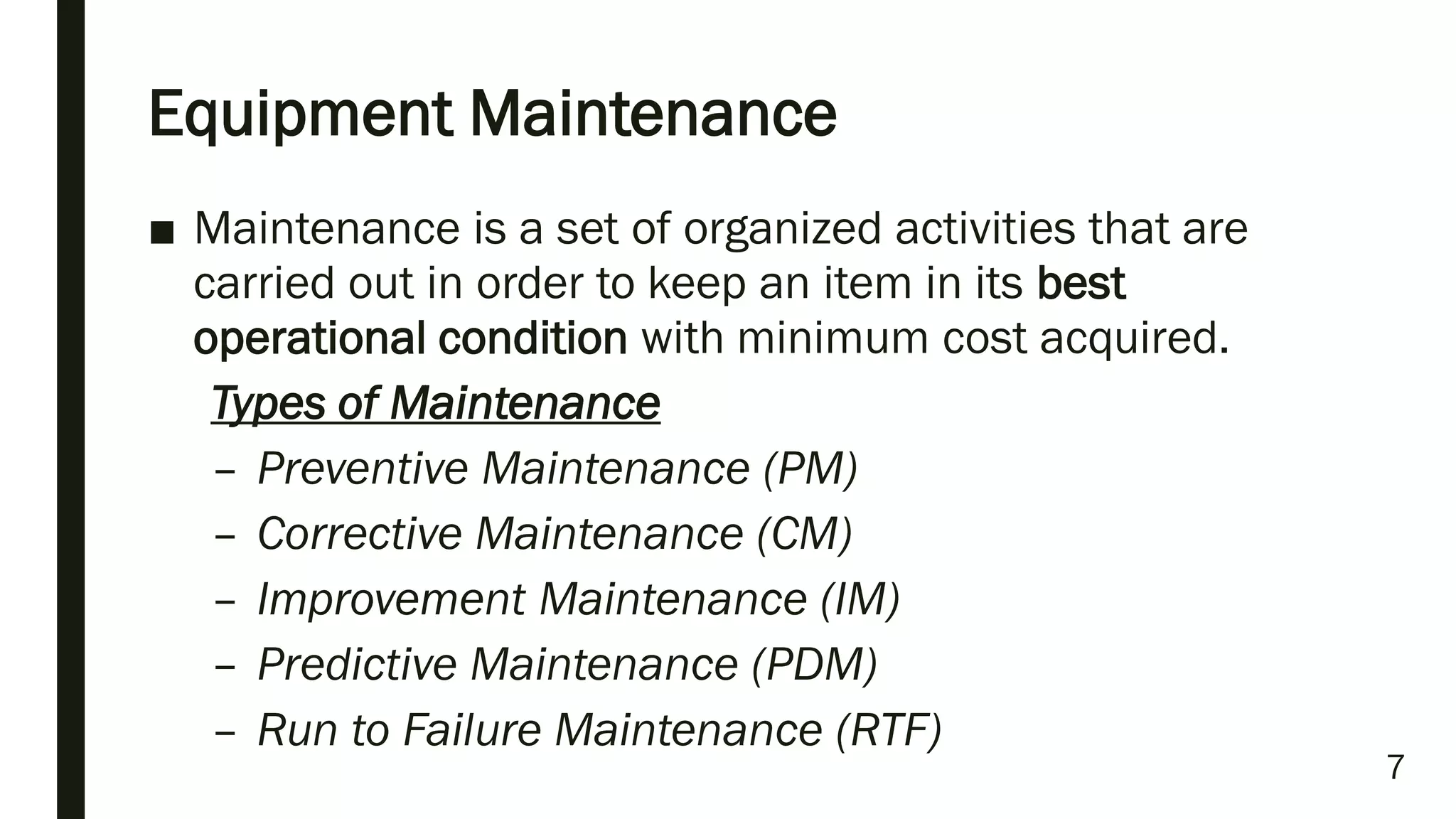 Maintain equipment and consumables | PDF
