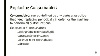 Maintain equipment and consumables | PDF