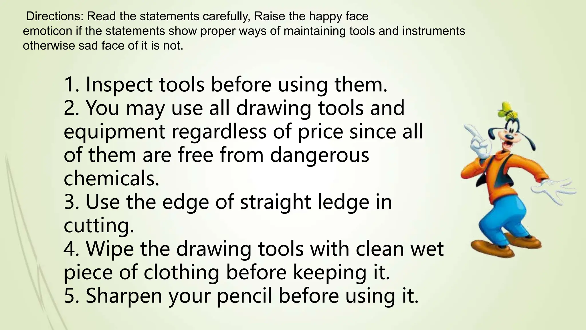 Maintain hand tools,drawing instruments equipment, and paraphernalia.pptx