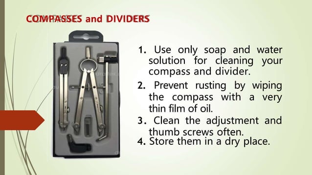 Maintain hand tools,drawing instruments equipment, and paraphernalia ...