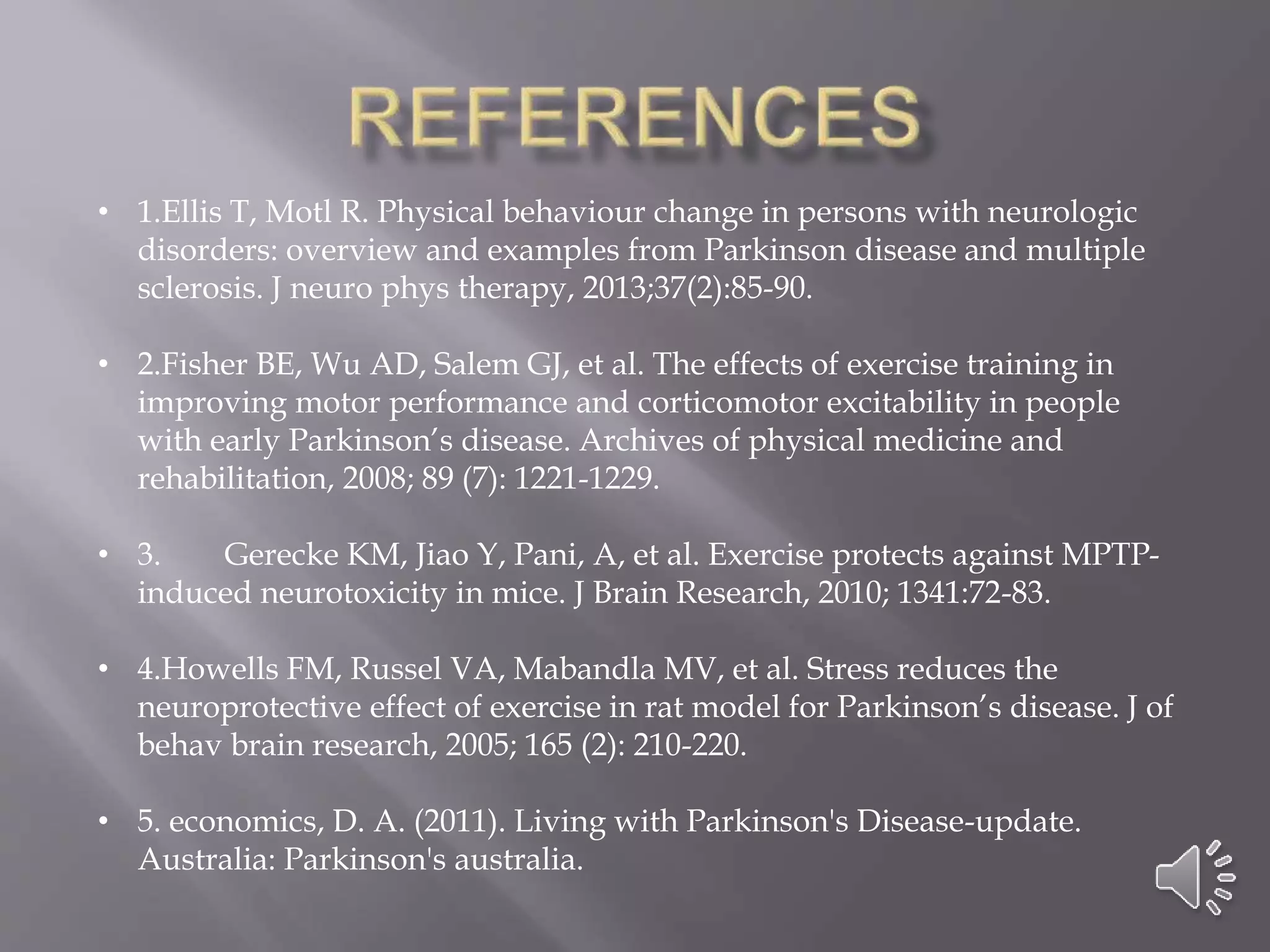 Maintaining adl’s in parkinson’s disease (final) | PPT