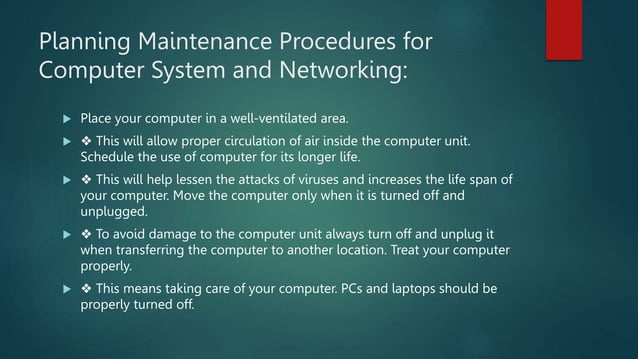 MAINTAINING AND REPAIRING COMPUTER SYSTEMS AND NETWORKS 12.pptx | IT ...
