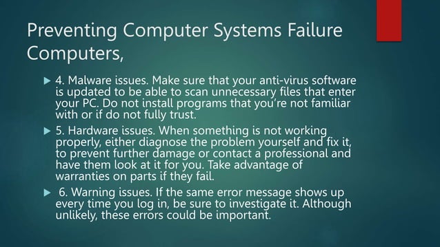 MAINTAINING AND REPAIRING COMPUTER SYSTEMS AND NETWORKS 12.pptx | IT ...