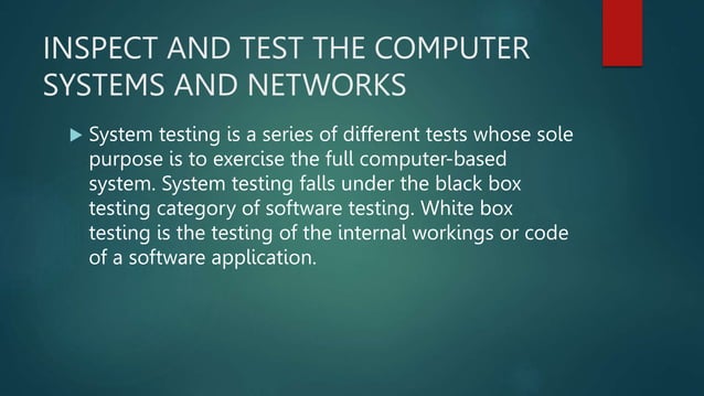 MAINTAINING AND REPAIRING COMPUTER SYSTEMS AND NETWORKS 12.pptx | IT ...
