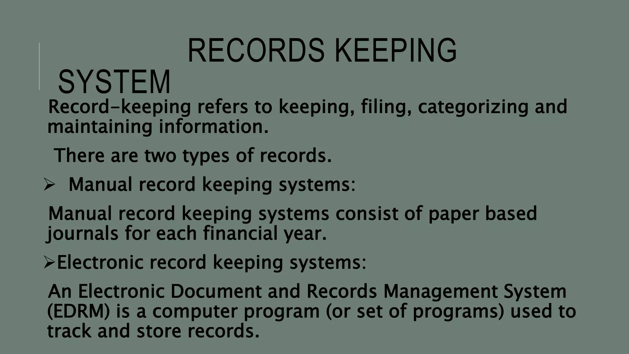 Maintaining classroom records | PPTX