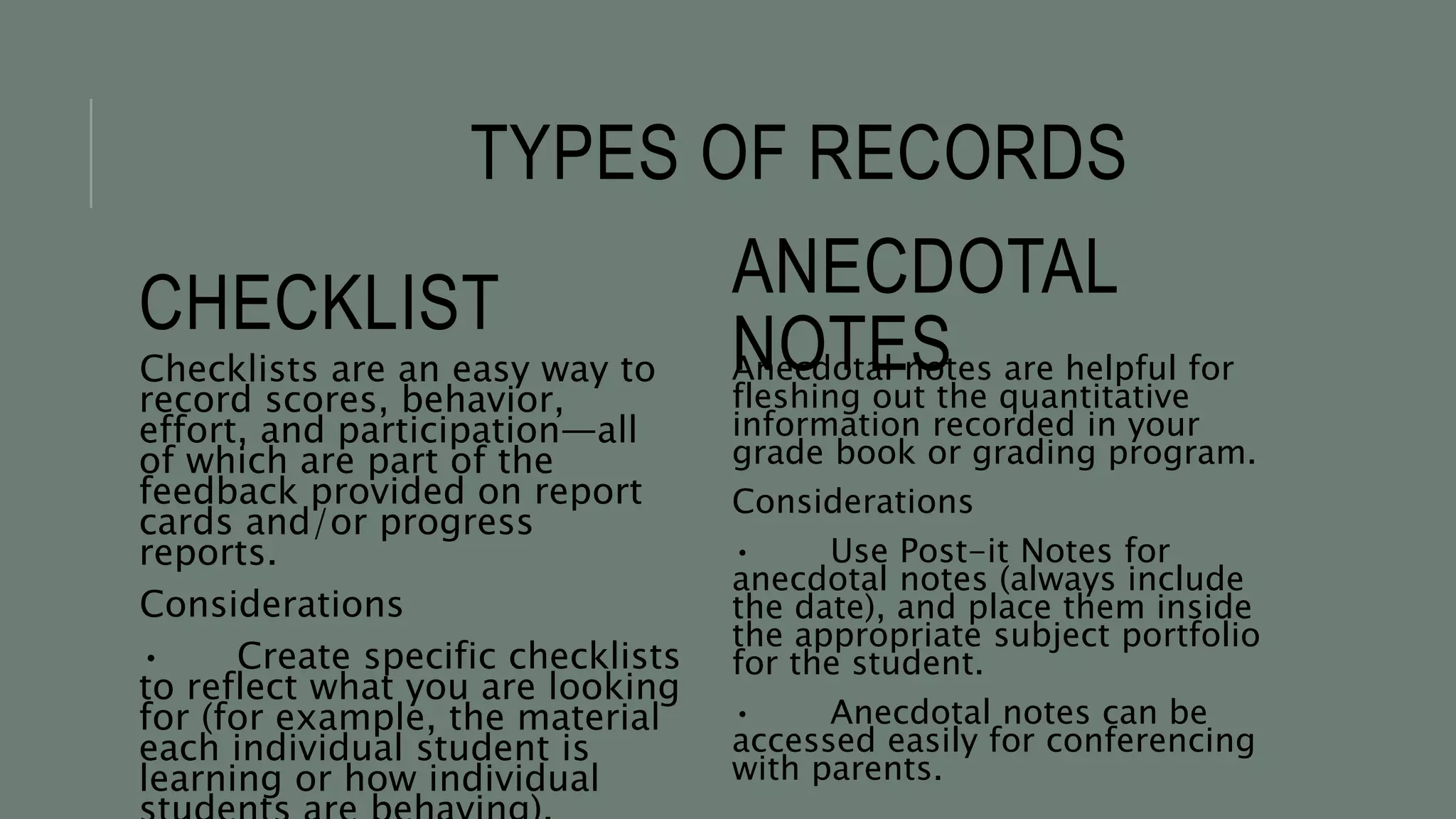 Maintaining classroom records | PPTX