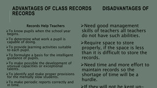 Maintaining classroom records | PPTX