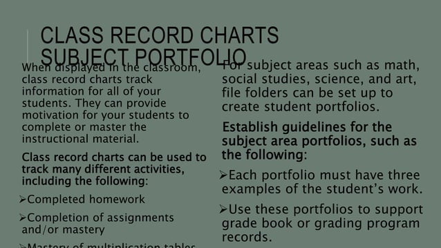 Maintaining classroom records | PPTX | Educational Assessment | Education