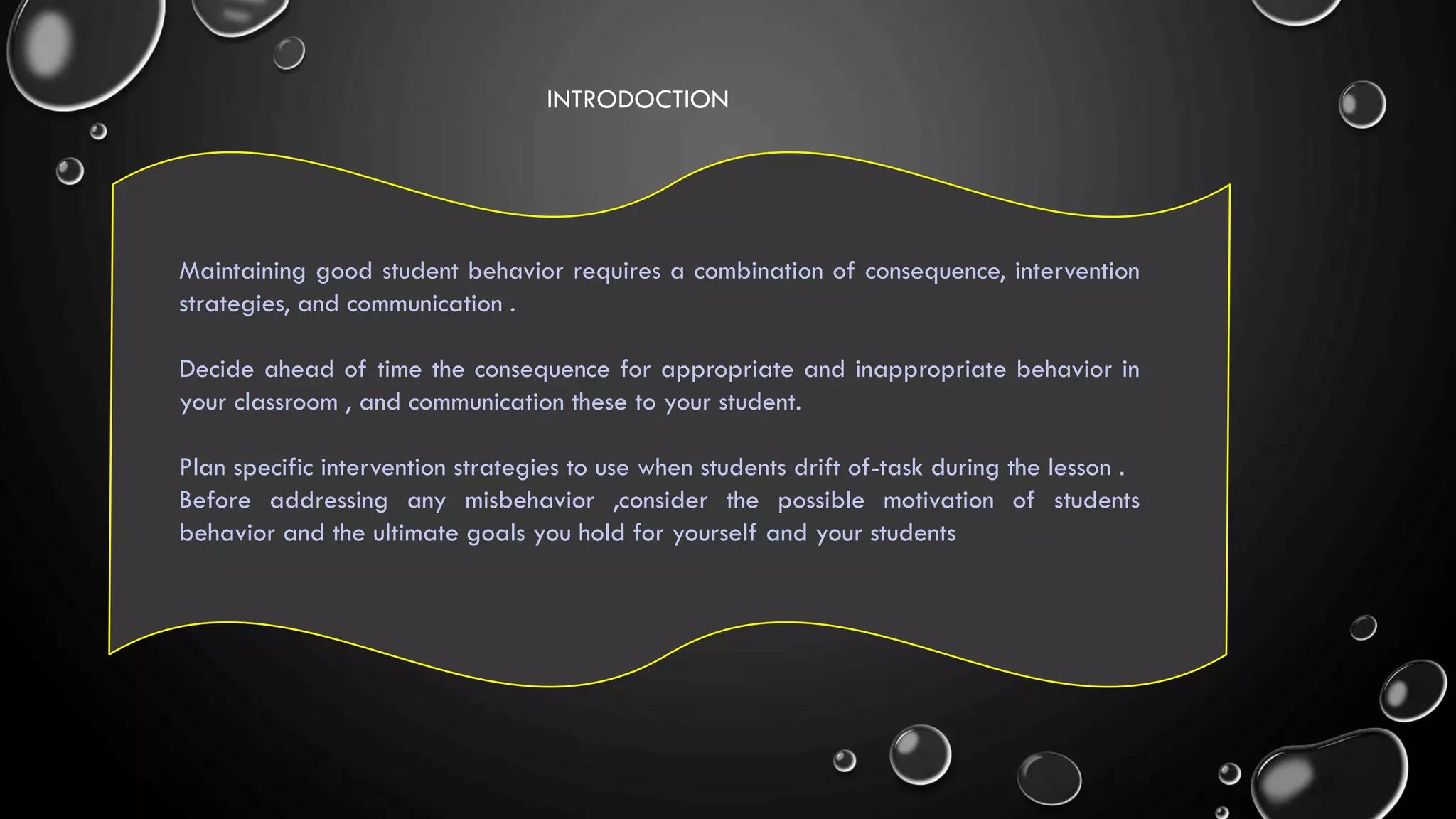 Maintaining good student behavior | PPTX
