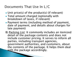 Maintaining letter of credit & some basic theory | PPTX