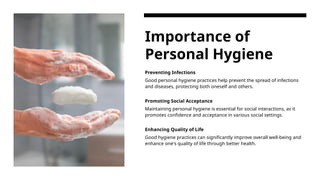 Maintaining Personal Hygiene ppt for kids | PPT
