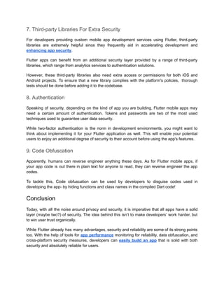 How to Make your Flutter App More Secure | Flutter Agency | PDF