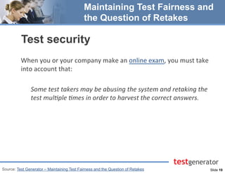 Maintaining test fairness | PPT