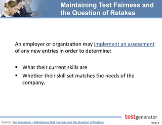 Maintaining test fairness | PDF | Standardized Testing | Educational ...