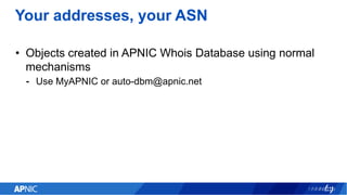 Maintaining your APNIC Routing Registry (RR) data | PPTX | Internet ...