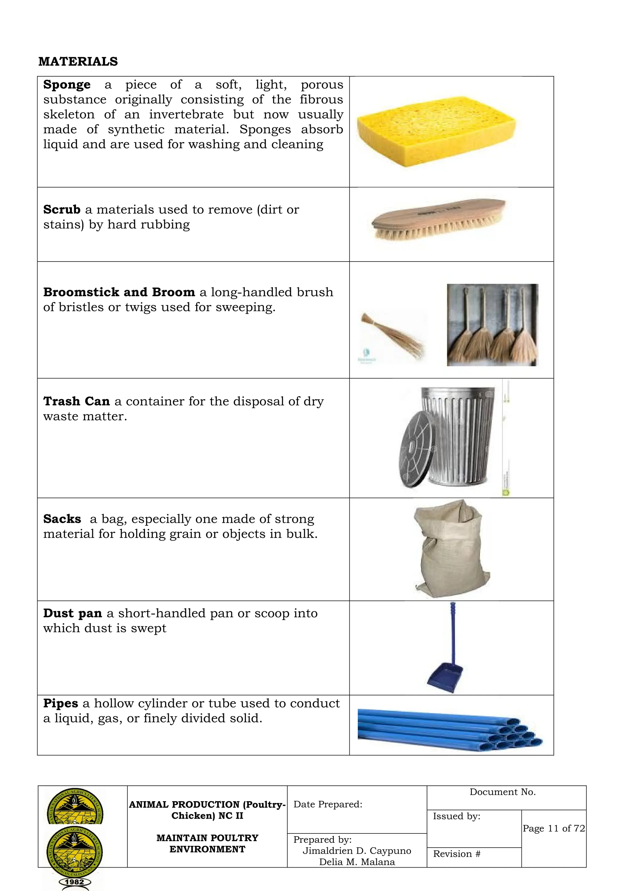 MAINTAIN_Poultry House and environment .doc