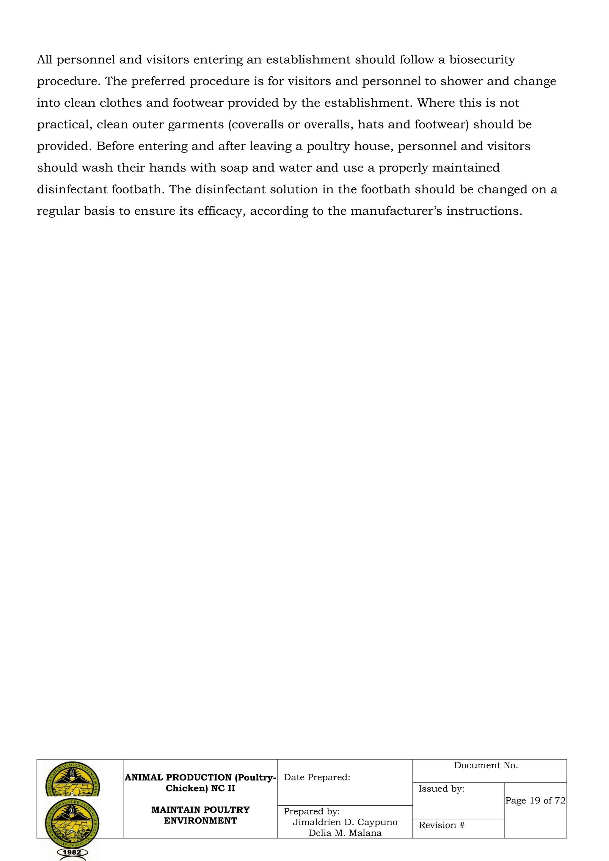 MAINTAIN_Poultry House and environment .doc
