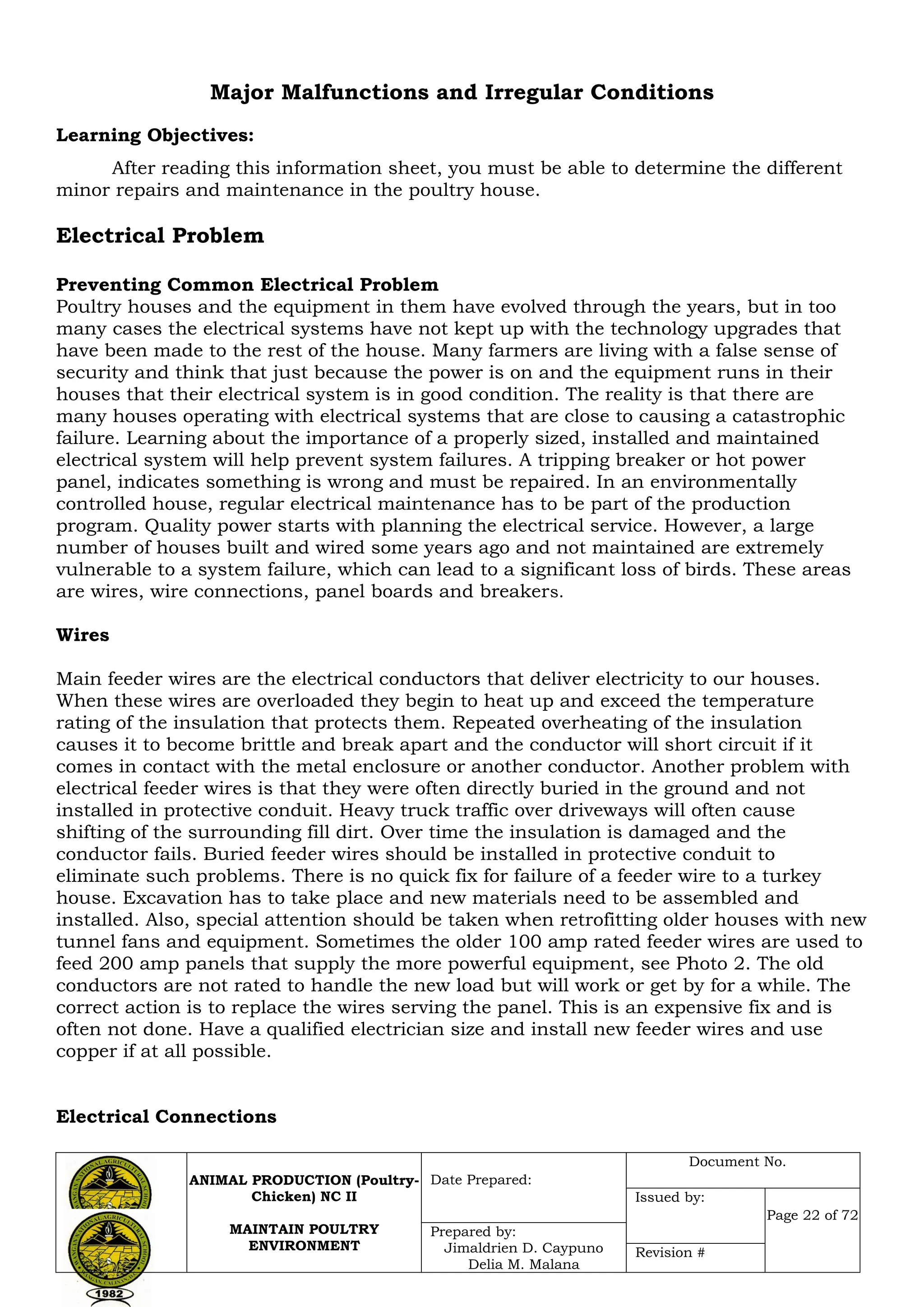 MAINTAIN_Poultry House and environment .doc