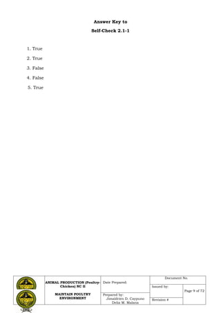 MAINTAIN_Poultry House and environment .doc