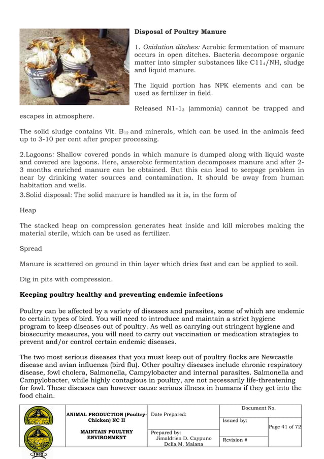 MAINTAIN_Poultry House and environment .doc
