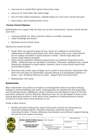 MAINTAIN_Poultry House and environment .doc
