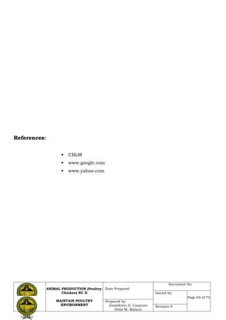 MAINTAIN_Poultry House and environment .doc