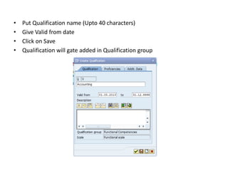 Maintain qualifications in SAP | PPTX