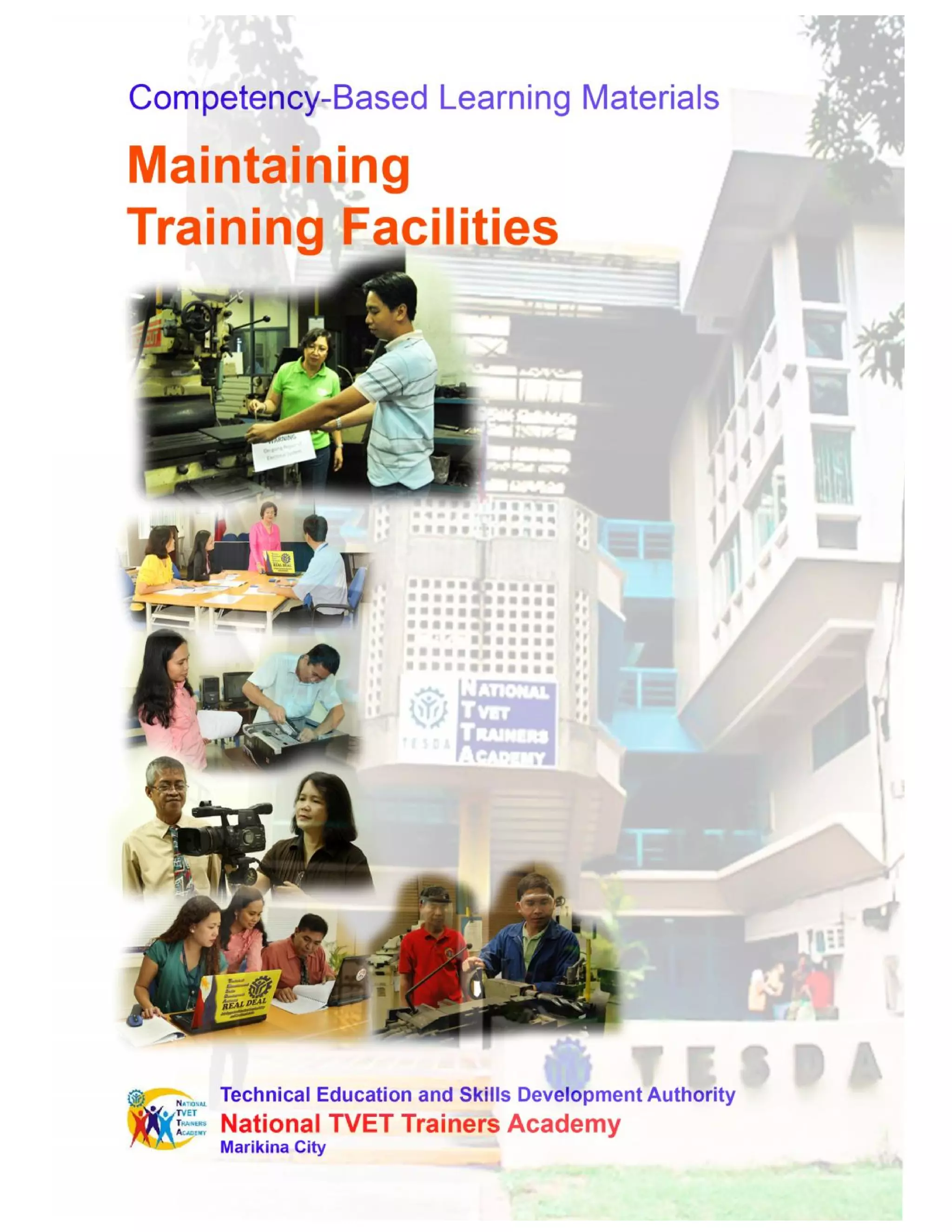 Maintain training facilities 1 | PDF