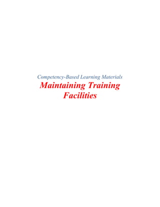 Maintain training facilities 1 | PDF