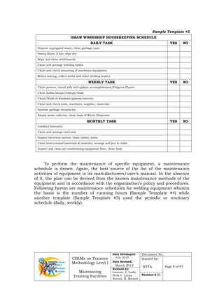 Maintain training facilities 1 | PDF