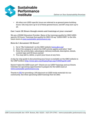 Maintain Your LEED Credential | PDF