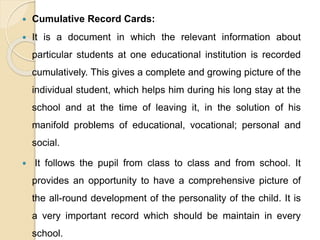 Maintenance of school records | PPTX