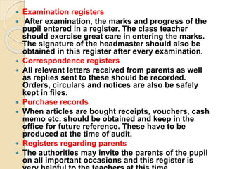 Maintenance of school records | PPTX