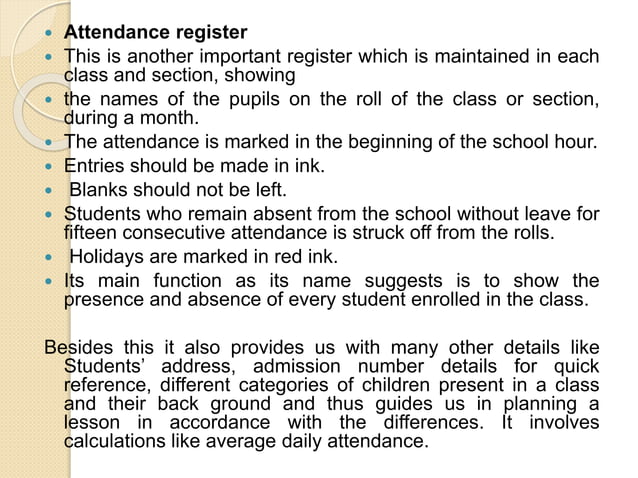 Maintenance of school records | PPTX