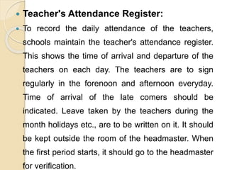 Maintenance of school records | PPTX