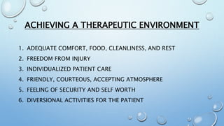 Maintenance of therapeutic environment in OT | PPTX
