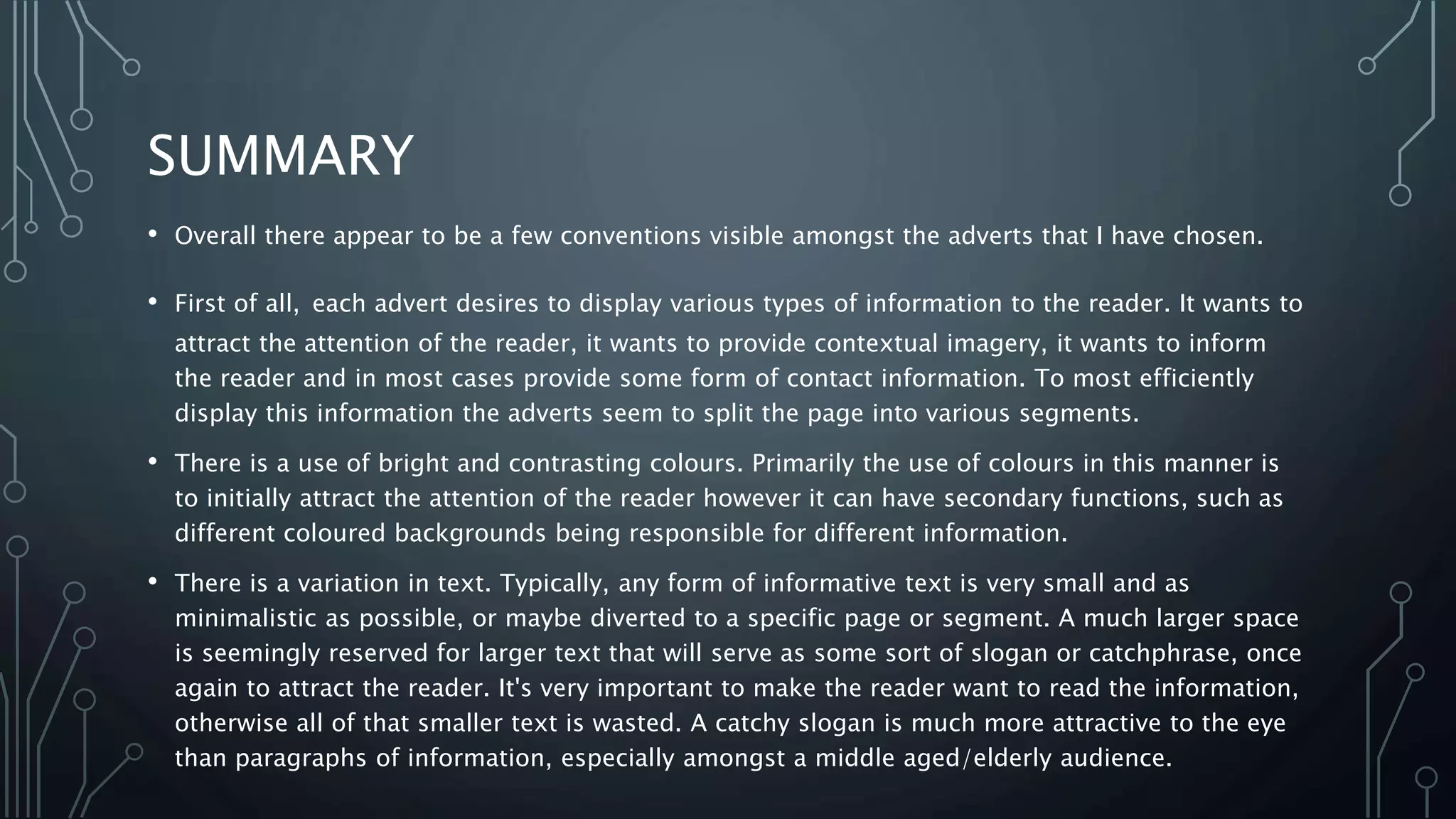 Main task codes and conventions - advert | PPT