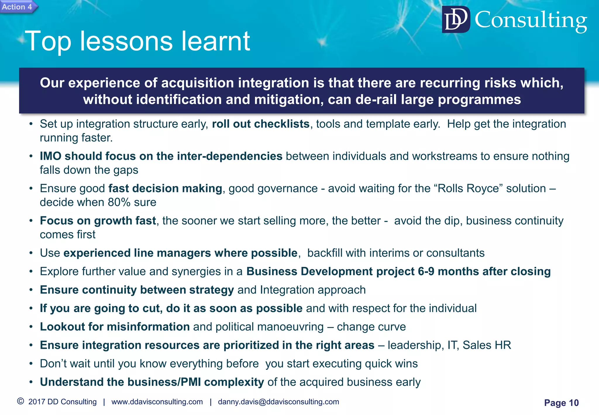 M&A integration governance | PPTX