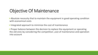 Maintenace management and TPM | PPTX