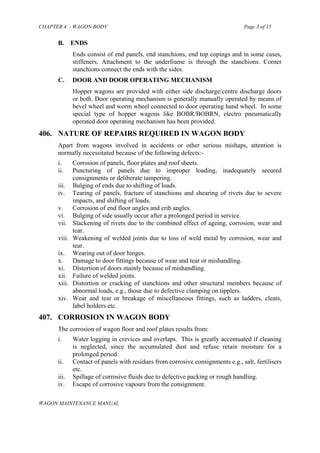 Maintenace manual for wagons | PDF