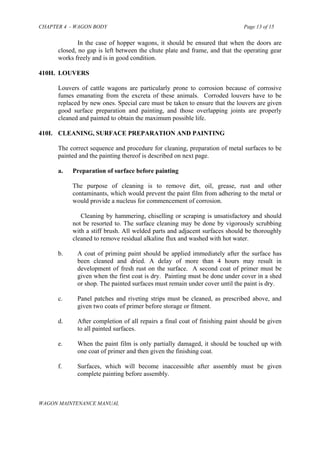 Maintenace manual for wagons | PDF